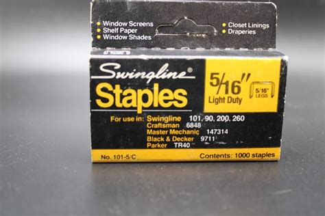 Swingline 516 Staples 1000 Staples In Box No 101 5c Ebay