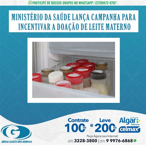 MINISTÉRIO DA SAÚDE LANÇA CAMPANHA PARA INCENTIVAR A DOAÇÃO DE LEITE