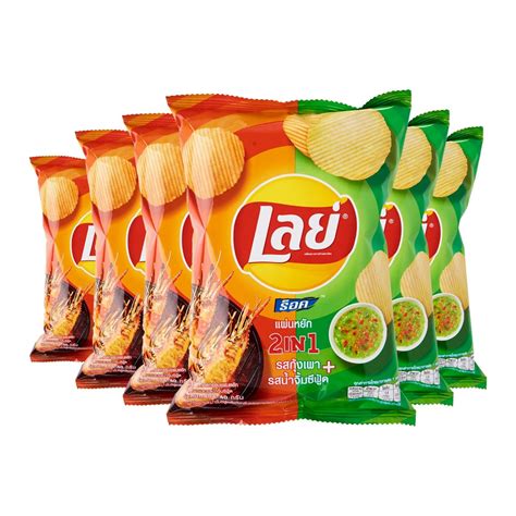 Lays 2 In 1 Grilled Shrimp With Seafood Sauce Potato Chips Ntuc Fairprice