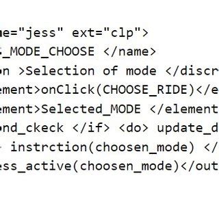 Sample XML Representation Of MODE CHOOSE In WESS Download Scientific Diagram