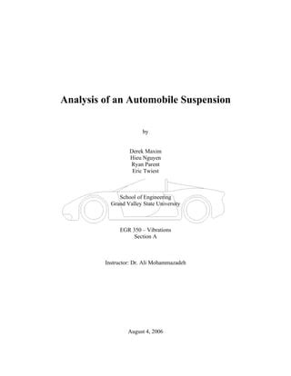 Analysis Of Automobile Suspension PDF