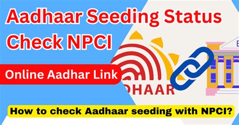 How To Check Aadhaar Seeding With Npci Aadhaar Seeding Status Check