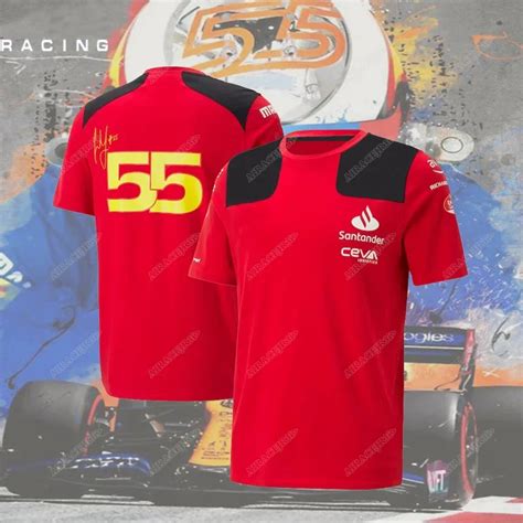 Camiseta De F Rmula 1 Para Ferrari Racing Camiseta De Conductor Leclerc