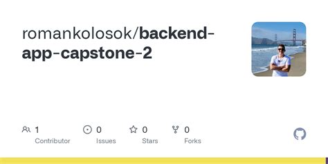 Github Romankolosok Backend App Capstone