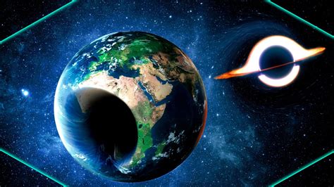 black hole earth animation