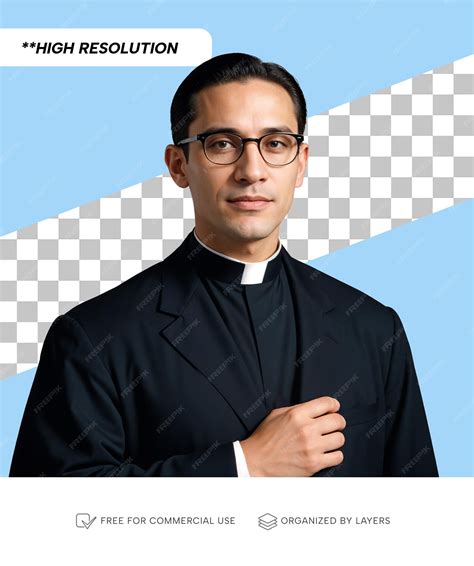 An Elegant Priest Wearing A Cassock By Png Template Premium Ai