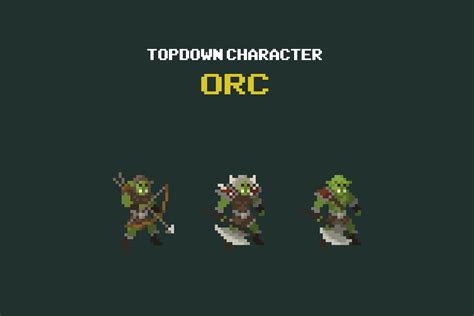 Orc Top Down Pixel Art Characters 2D 캐릭터 Unity Asset Store
