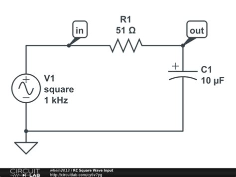 Rc Square Wave Input Circuitlab