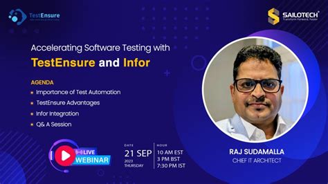 sailotech on linkedin webinar livewebinar testautomation testing
