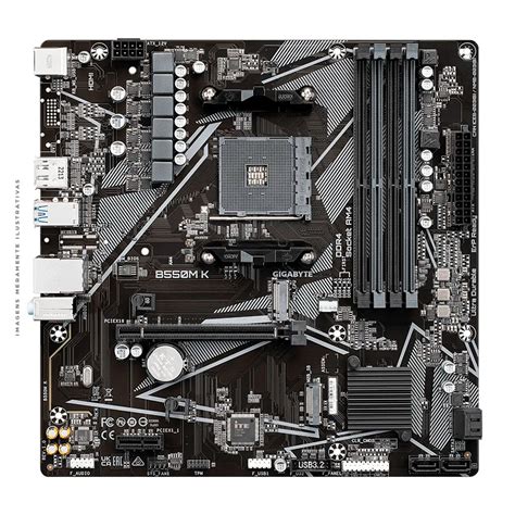 Placa Mãe Gigabyte B550M K Chipset B550 AMD AM4 B550M K