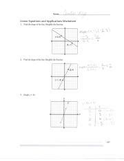 Solve Linear Equations: Slope, Graphs & Applications | Course Hero