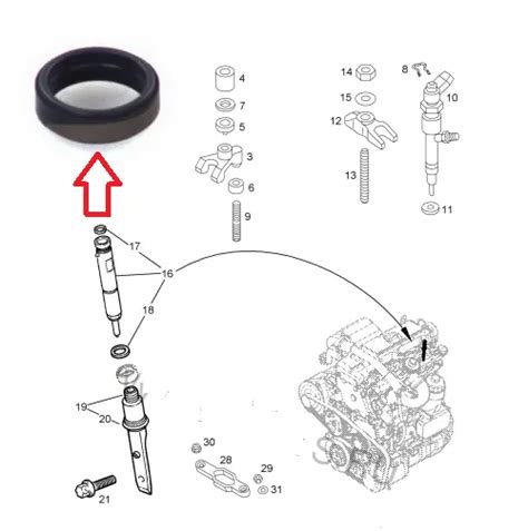 ANELLO GUARNIZIONE/GUARNIZIONE INIETTORE diesel Bosch 2 430 223 003 ...
