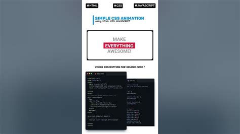 Simple Css Animation Using Html Css Javascript Coding Programming Youtube