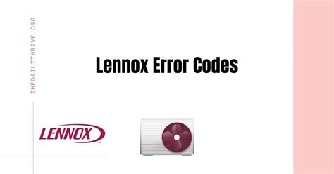 Lennox Furnace Error Codes Your Essential Troubleshooting Guide