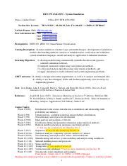 Syllabus ISEN355 Fall2019 Pdf ISEN 355 Fall 2019 System Simulation