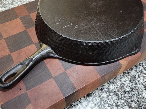 chicago hardware foundry chf deep hammered skillet 87f marked etsy
