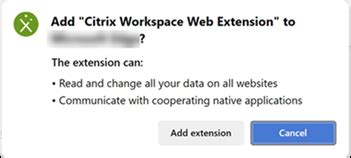安装 Citrix Workspace Web 扩展 Citrix Workspace