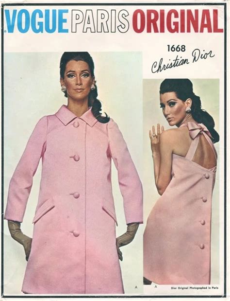 Vintage VOGUE Sewing Pattern B Evening DRESS Shorter Dress COAT Dior Vogue