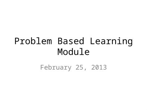 Pptx Problem Based Learning Module Dokumentips