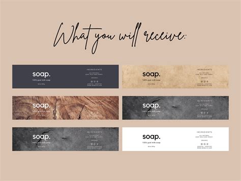 Editable Soap Label Template Custom Wrap Whipped Soap Label Design