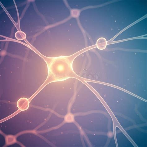 Microscopic Neuron Network Glowing Pink Blue Stock Illustration Illustration Of Nerve