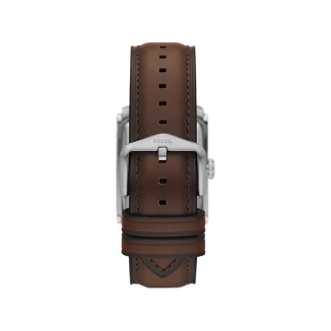 Montre Fossil Carraway Homme Bracelet Cuir Marron Maty