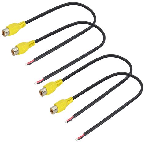 Rca Female To Speaker Cable Adapter Set For Amplifier Audio Connection