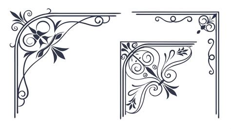 Vintage Decorative Corner Brackets 54111352 Vector Art At Vecteezy