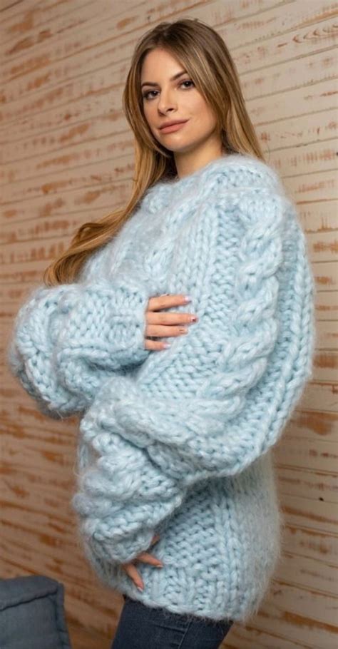 Angora Fluffy Etsy Sweater Girls Sweaters Softest Sweater