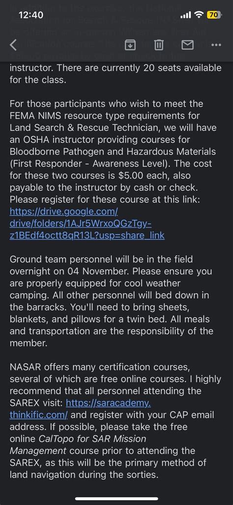 i want to sign up for the sarex but i don t have any prior experience