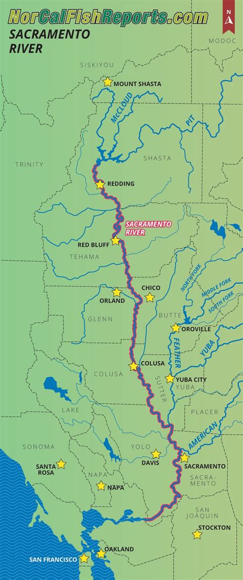Sacramento River Map Of California Location Map Showing Four Rivers In