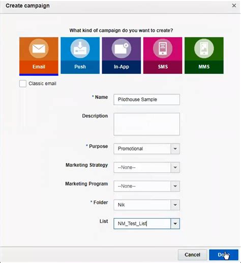 Integrate With Oracle Responsys