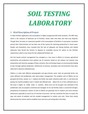 Soil Testing Laboratory