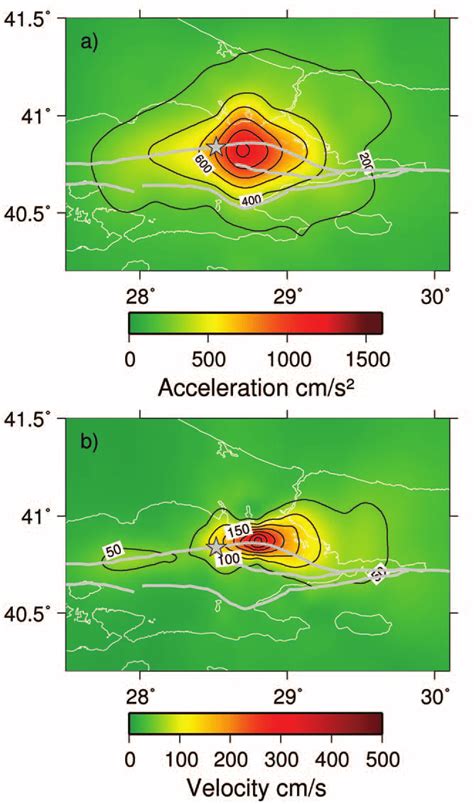 Simulation Result For The Reference Scenario A PGA Distribution B Download Scientific