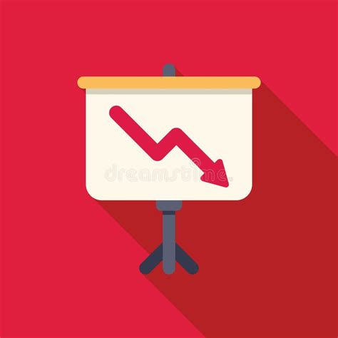 Presentation Showing Negative Trend With Arrow And Chart Going Down Stock Illustration