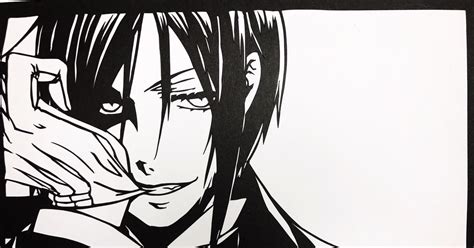 イケメン 黒執事 セバスチャン【切り絵】 よもぎのイラスト Pixiv