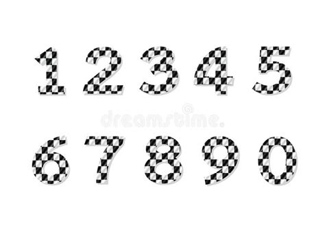 Numbers Set In Illustration Abstract Number Stock Illustration