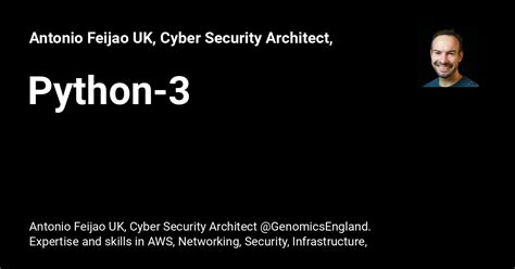 Python Antonio Feijao Uk Cyber Security Architect Learning By Doing
