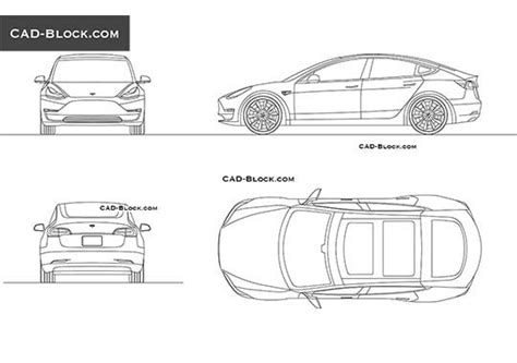New Tesla Tesla Car Paper Car Tesla Model X Cad Blocks Site Plans