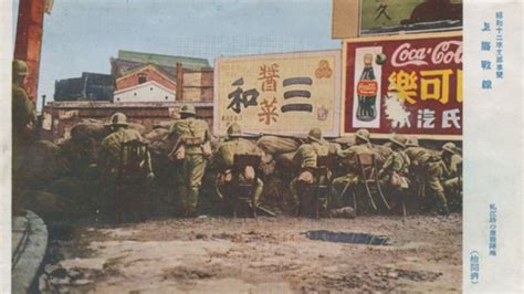 日本战地摄影师拍摄的老照片，记录淞沪会战真实情景中日上海战线会战新浪新闻
