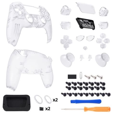 Extremerate Luna Redesigned Full Set Housing Shell Buttons Touchpad Cover Clear Replacement Top