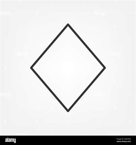 Stroke Rhombus Geometric Shape Vector Stock Vector Image And Art Alamy