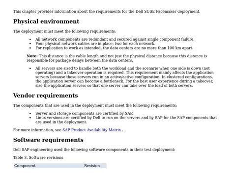 overview dell validated design for high availability for sap with