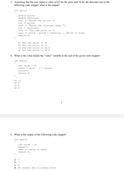 solved 3 assuming that the user inputs a value of 25 for
