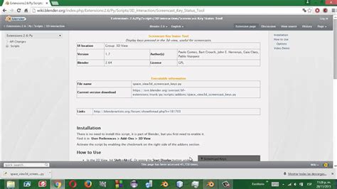 Blender 2 76 Instalar El Addon Screencast Key YouTube