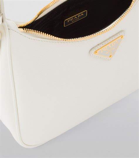 Womens Prada White Saffiano Leather Re Edition Shoulder Bag Harrods UK