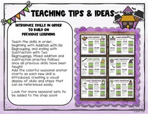 3 Digit Addition Subtraction With And Without Regrouping Halloween