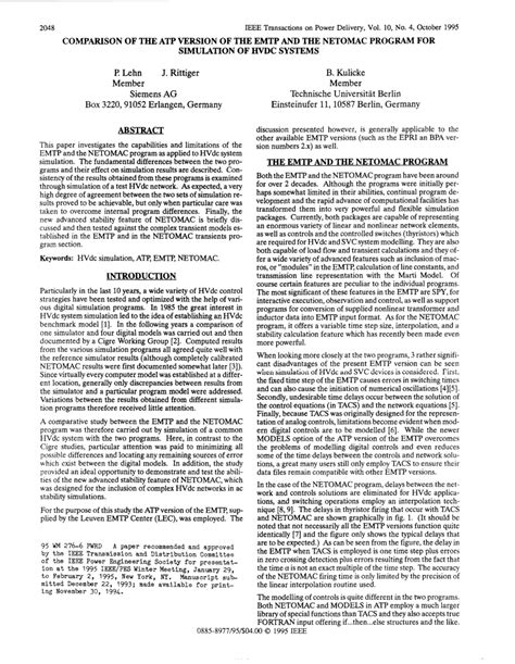 pdf comparison of the atp version of the emtp and the netomac program