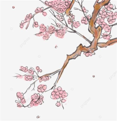 골동품 식물 가지 벚꽃 유물 식물 나뭇가지 Png 일러스트 및 Psd 이미지 무료 다운로드 Pngtree