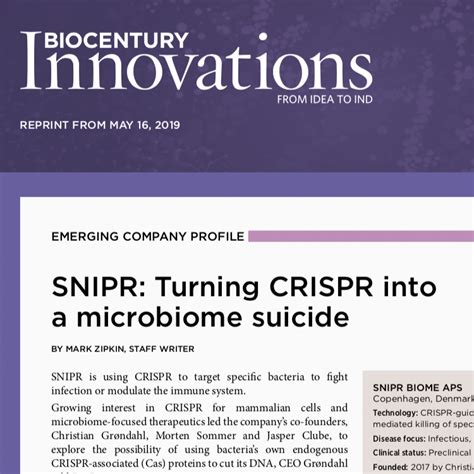 Snipr Biome — News And Press